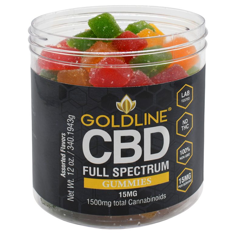 Full Spectrum CBD Gummies by Goldline 15mg / 100ct Jar Full Spectrum CBD Gummies by Goldline 15mg / 100ct Jar